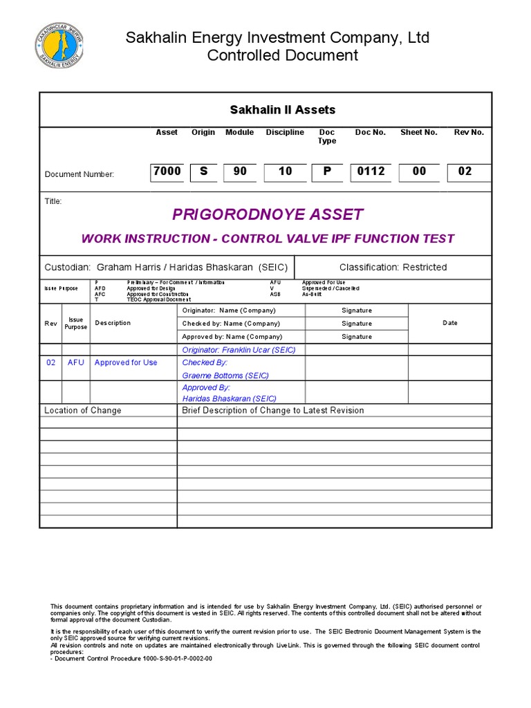 Control Valve IPF Function Test1 | PDF | Electrical Engineering ...