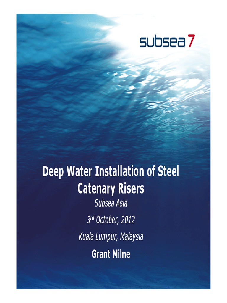 Deep Water Steel Catenary Riser Installations | PDF | Fatigue (Material ...