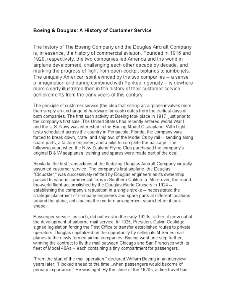 1998 Q1-Boeing and Douglas - A History of Customer Service | Download ...