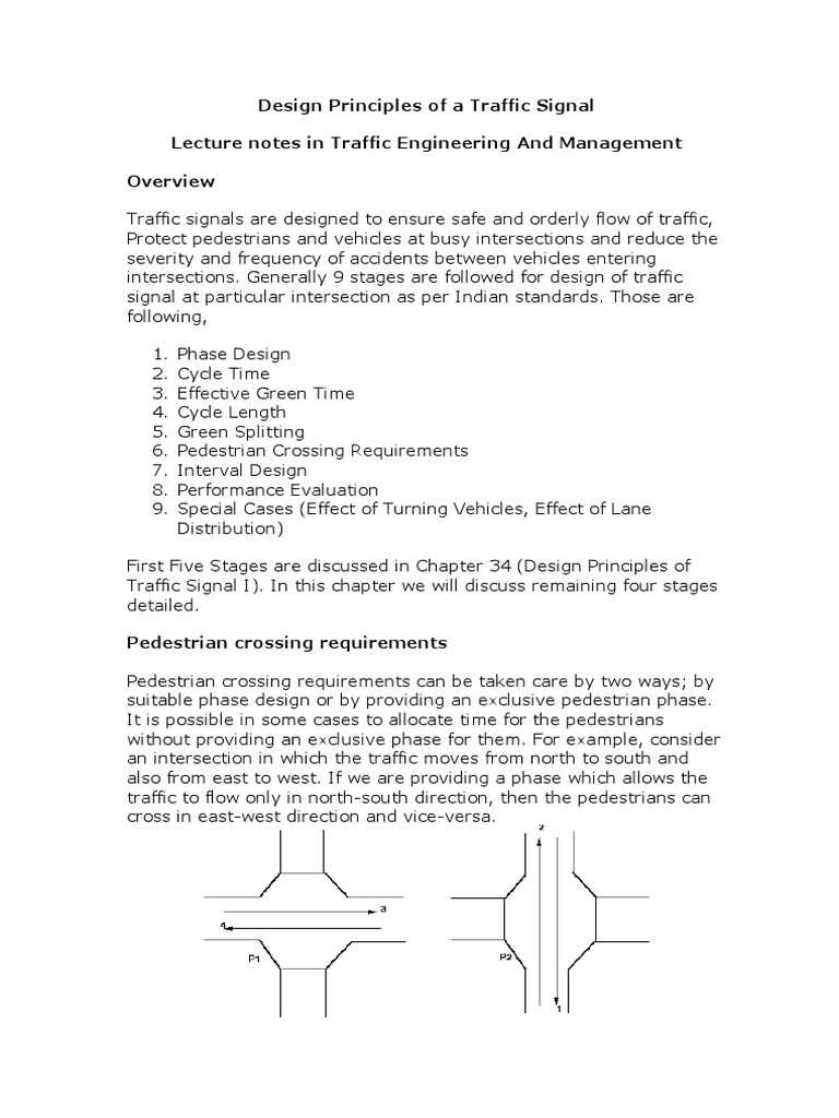 Traffic Signal Design Principles | PDF | Traffic | Intersection (Road)