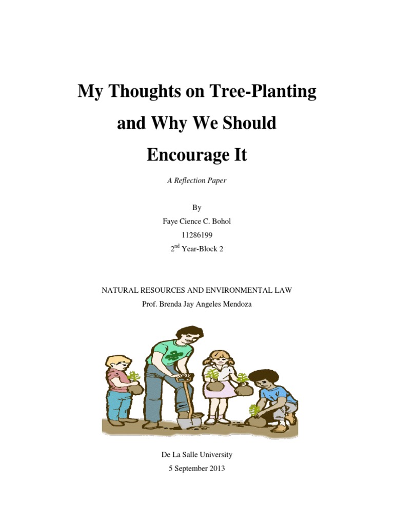 Tree Planting Reflection Paper | PDF | Deforestation | Global Warming