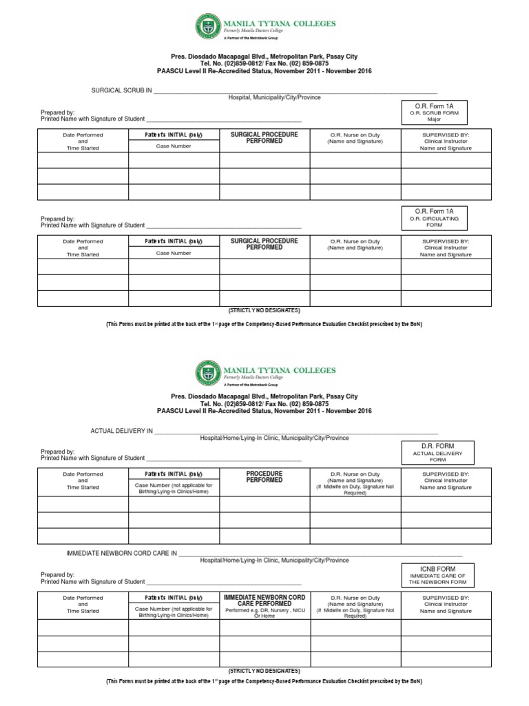 PRC-Cases Form | Nursing | Clinical Medicine