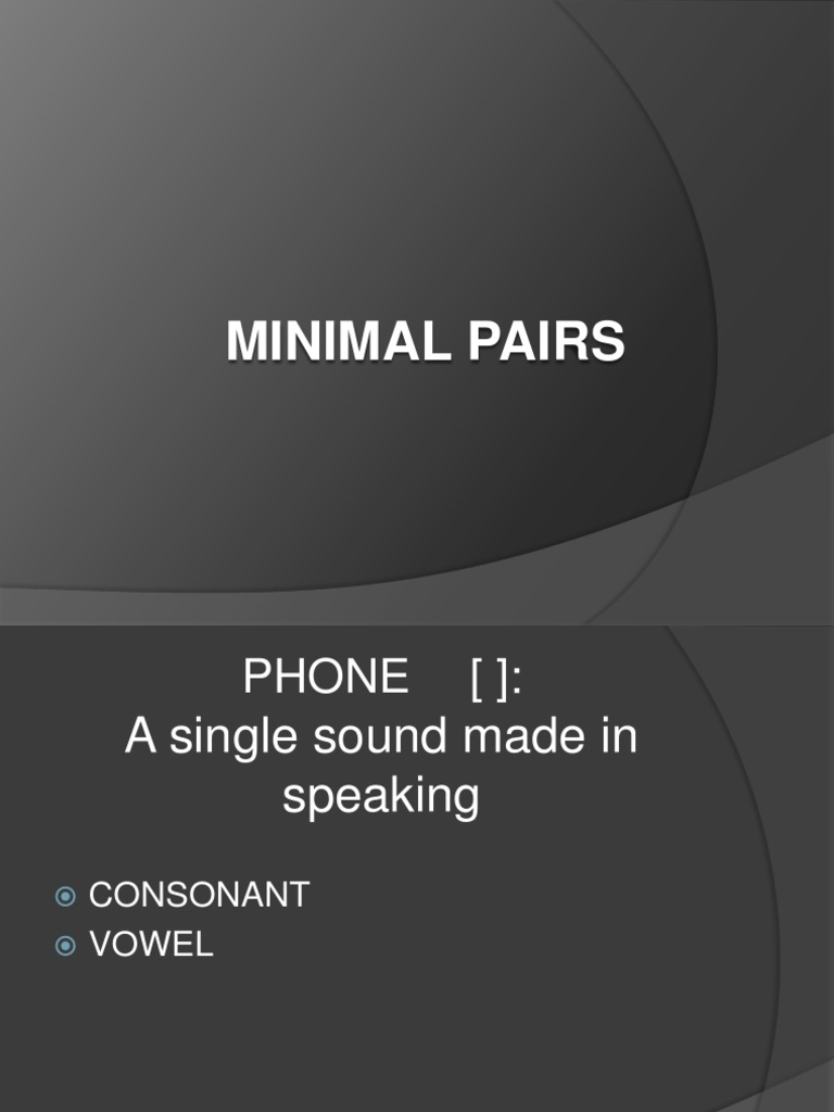 Minimal Pairs | PDF | Phoneme | Philology