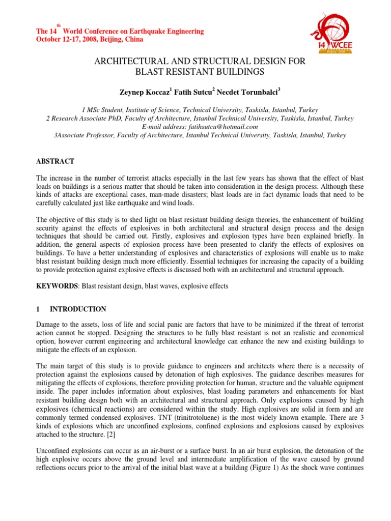 Blast Resistant Building Design | PDF