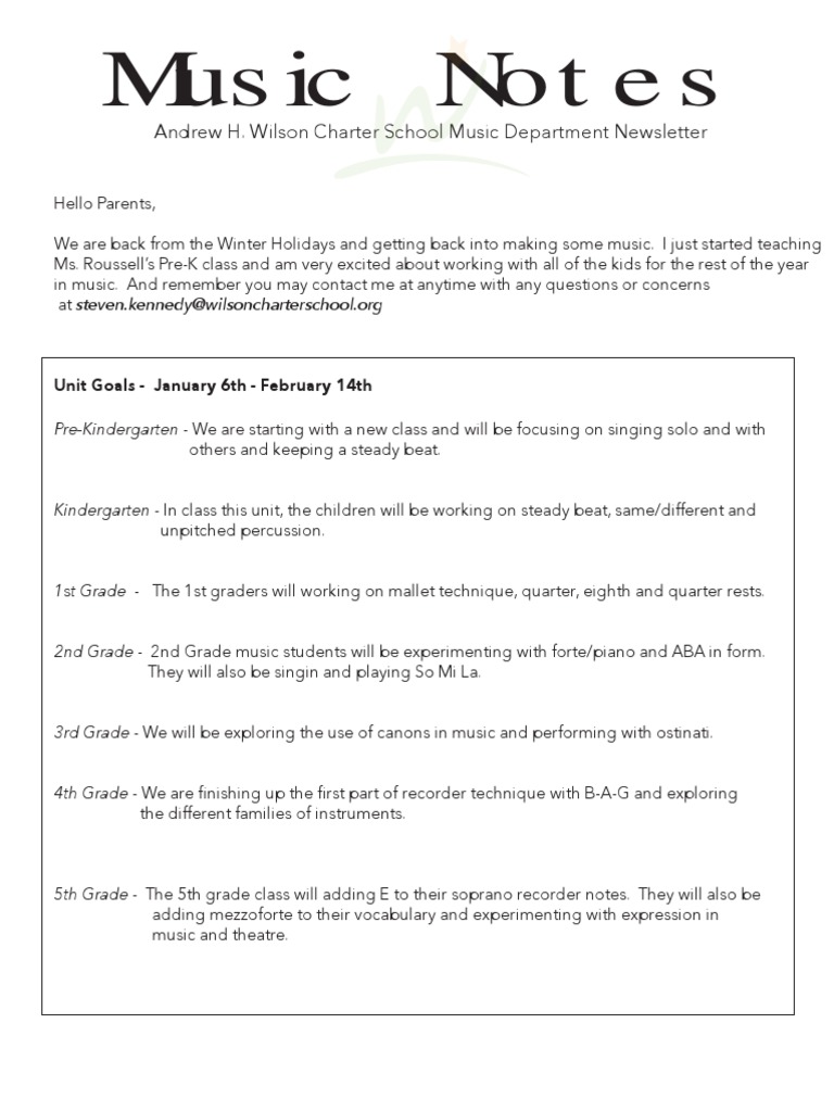 Unit 4 Newsletter | PDF