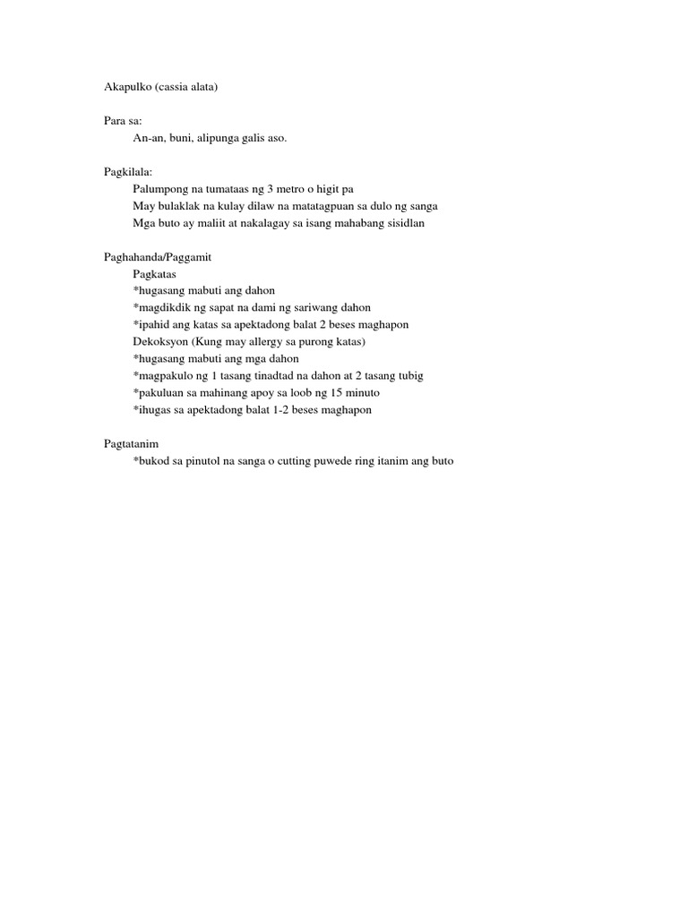 Akapulko | PDF