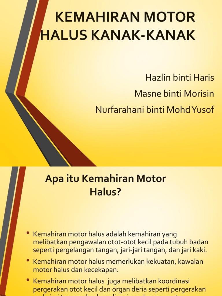 Kemahiran Motor Halus Kanak-Kanak | PDF