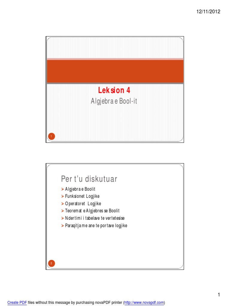 Algjebra Boolit | PDF