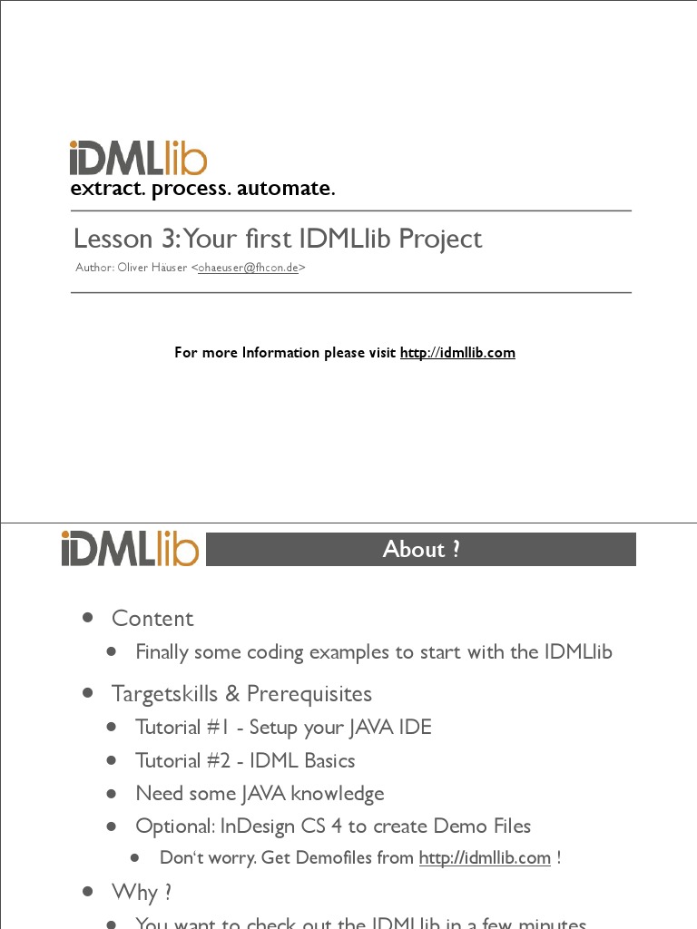 IDMLlib Tutorial 3 | PDF | Software Development | Information Technology Management