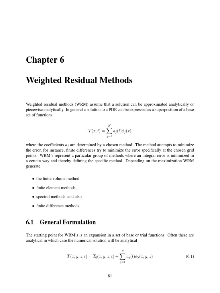Weighted Residual Method | PDF | Finite Element Method | Nonlinear System