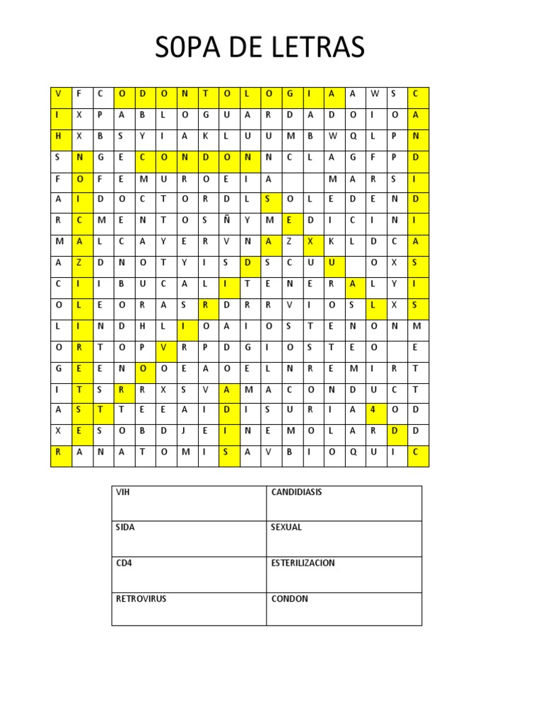 Sopa de Letras Resuelto | PDF