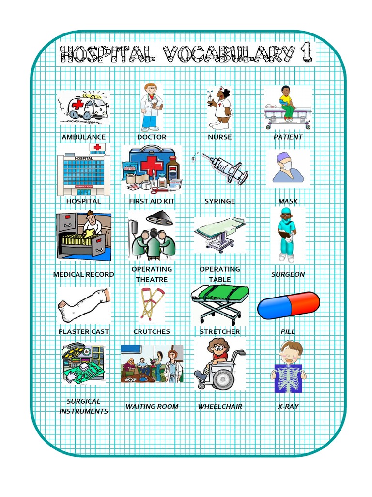 Hospital Vocabulary for Medical Contexts | PDF