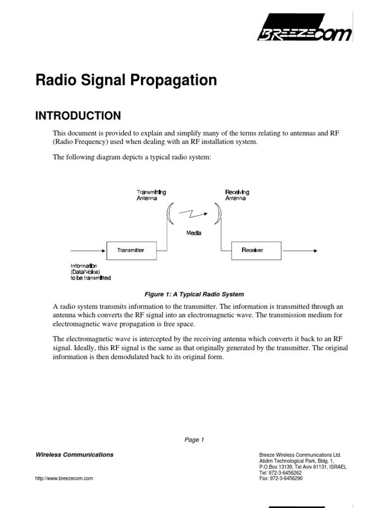 Radio Signal Propagation: Figure 1: A Typical Radio System