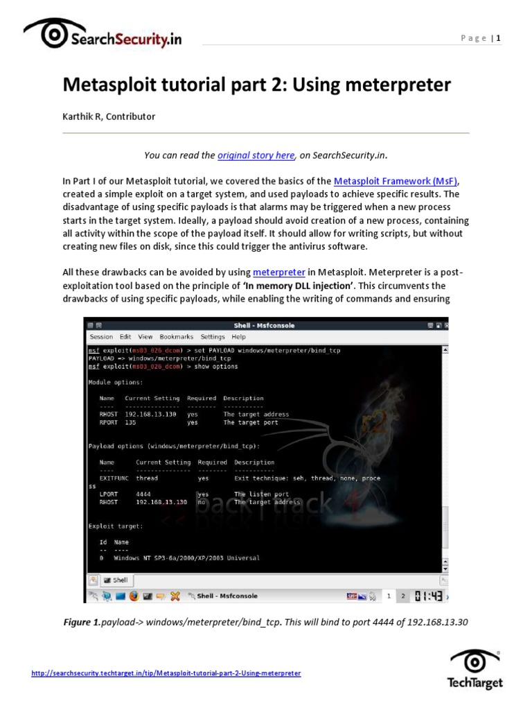 Metasploit - Tutorial Part.2 | PDF | Exploit (Computer Security ...