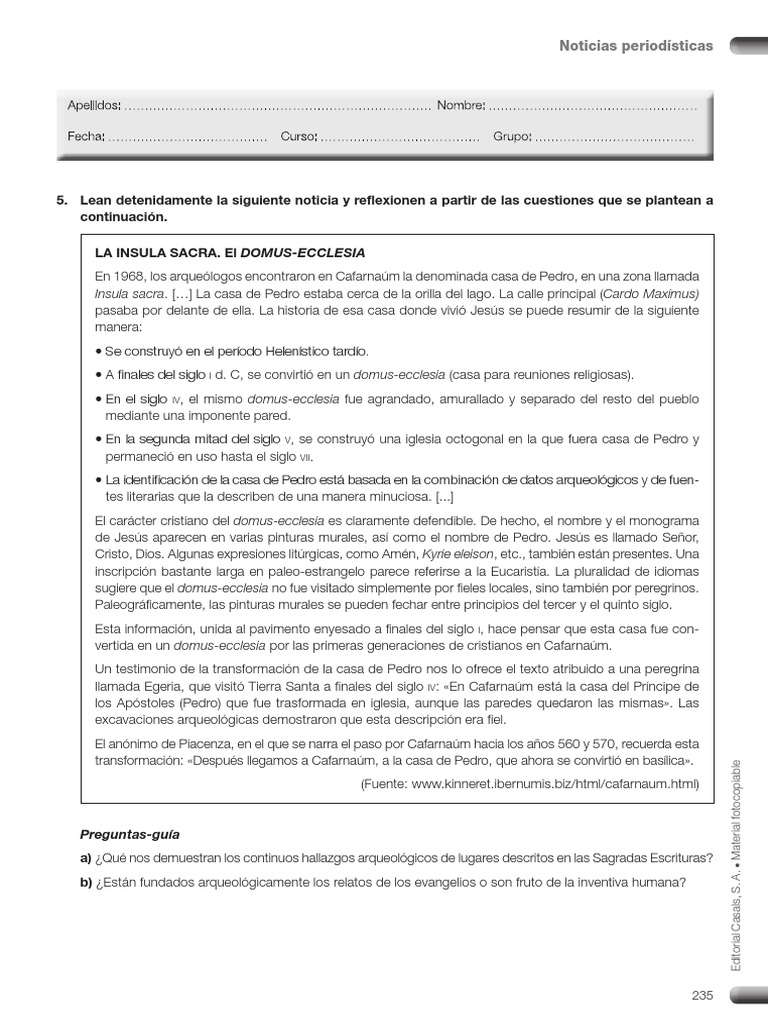 La Insula Sacra. El Domus-Ecclesia | PDF | San Pedro | Jesús