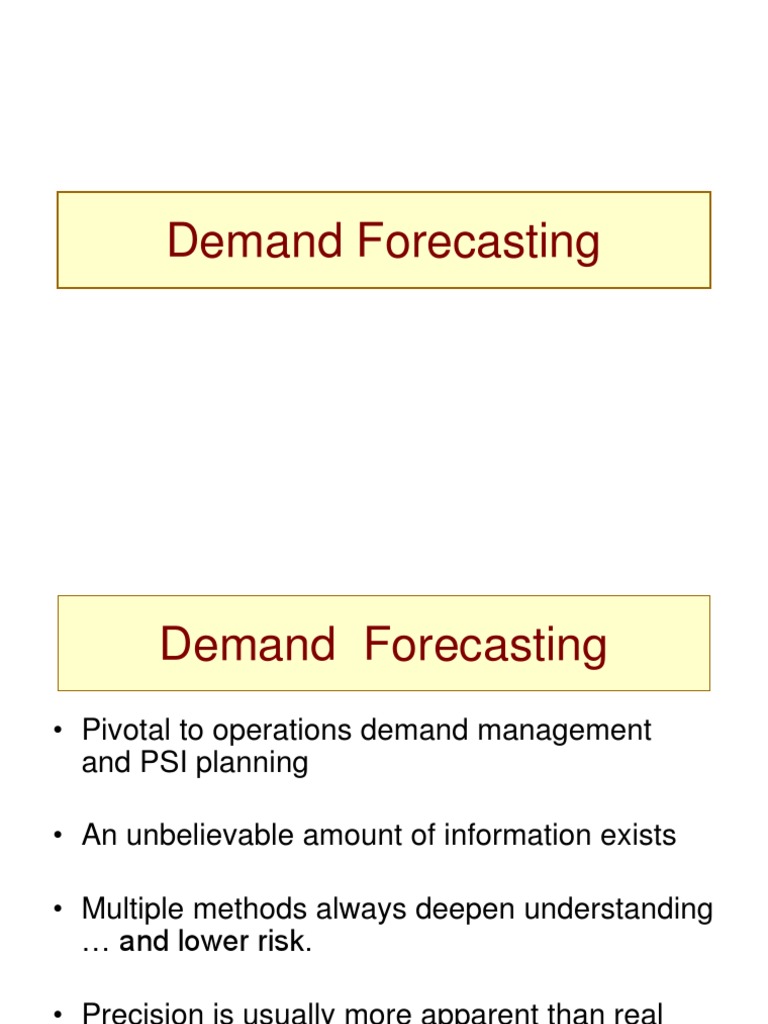 Demand Forecasting | PDF | Top Down And Bottom Up Design | Forecasting