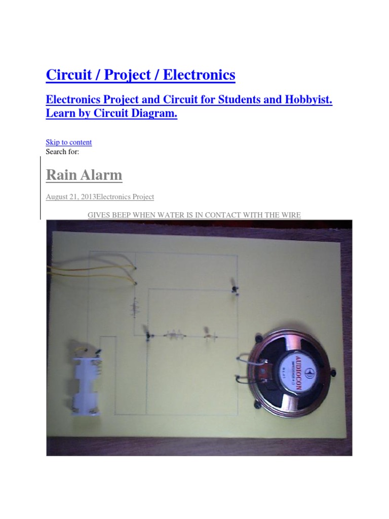 Rain Sensor | PDF | Electric Current | Inductor