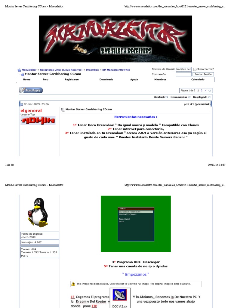 Montar Server Cardsharing CCcam - Manualeitor | PDF | Protocolos de ...