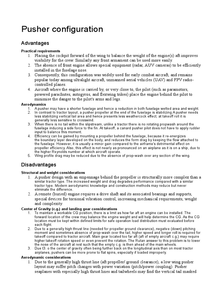 UAV Pusher Configuration | PDF | Flight | Aviation