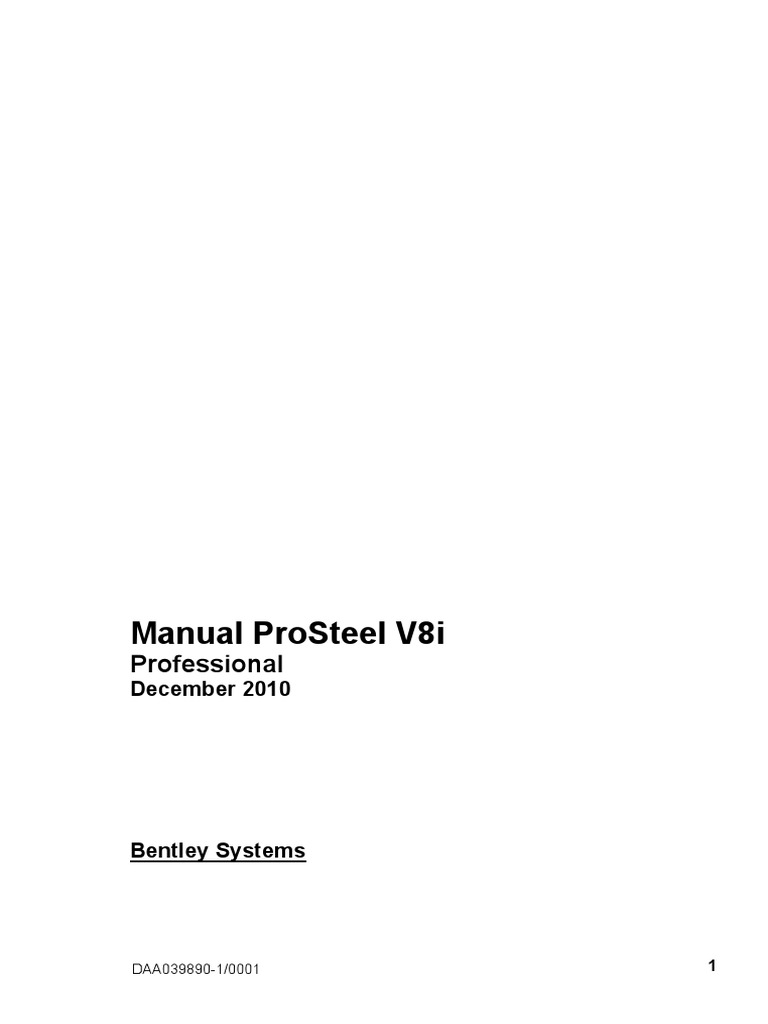 Manual ProSteel V8i SS4 English | PDF | Auto Cad | Computer File