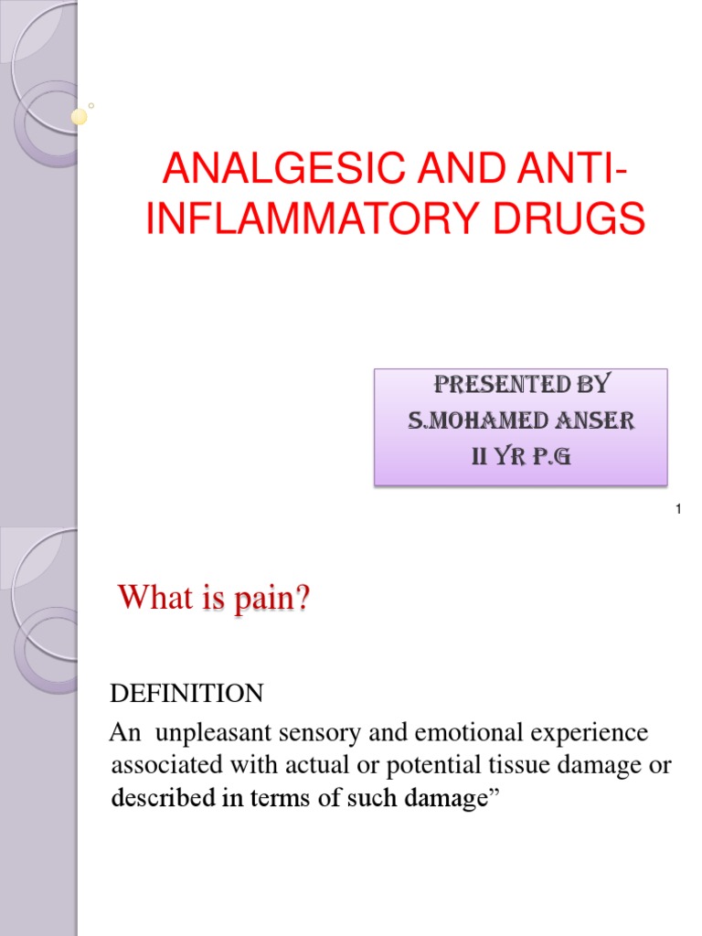 Anti Inflammatory Drugs Ppt | Opioid | Morphine