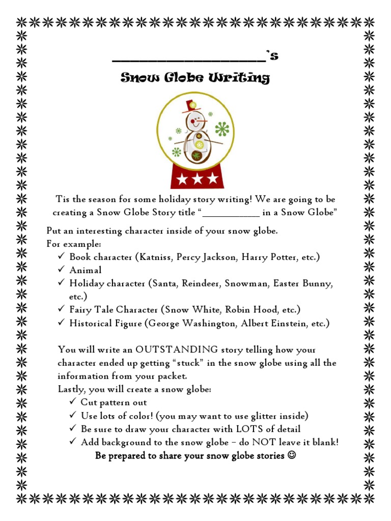 Snow Globe Story | PDF | Adverb | Morphology