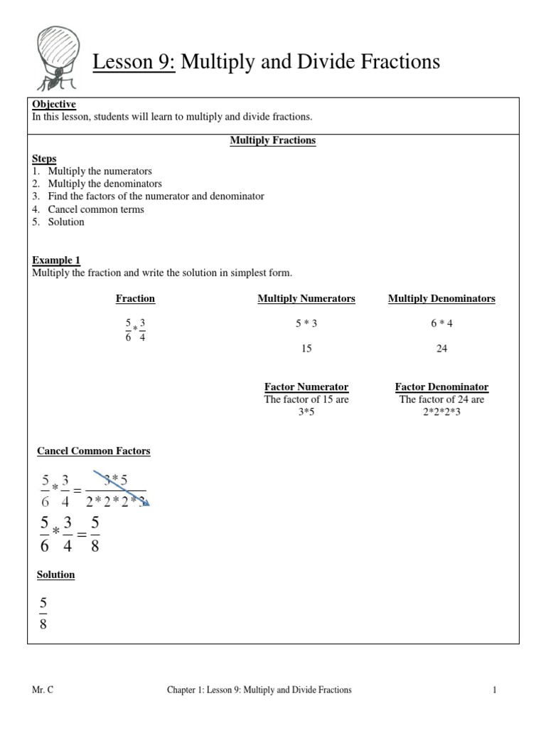 Fraction Operations for Students | PDF | Fraction (Mathematics ...