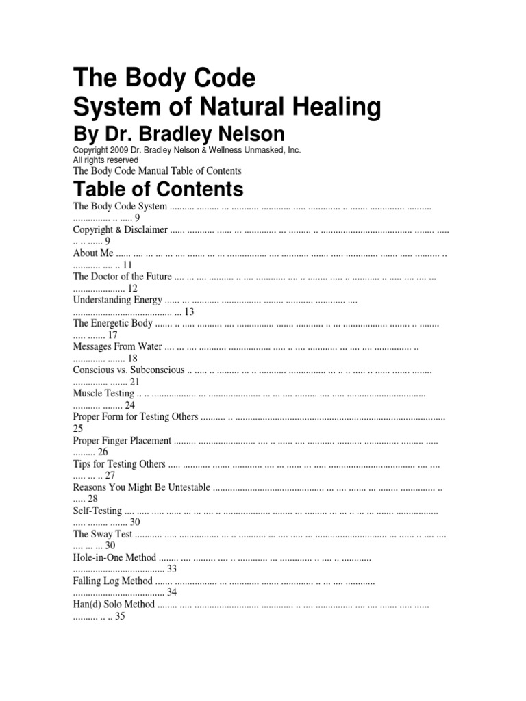 243 The Body Code | PDF | Health Care | Health Professional