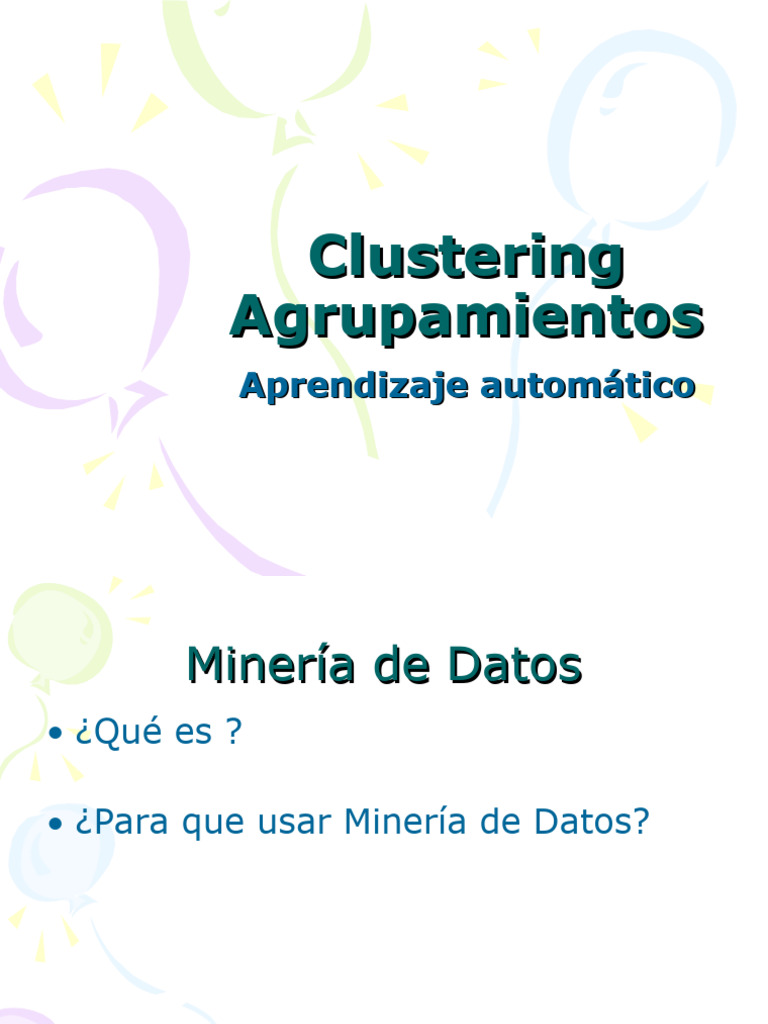 Algoritmo de Agrupamiento Intro | PDF | Procesamiento de datos | Grupo de computadoras