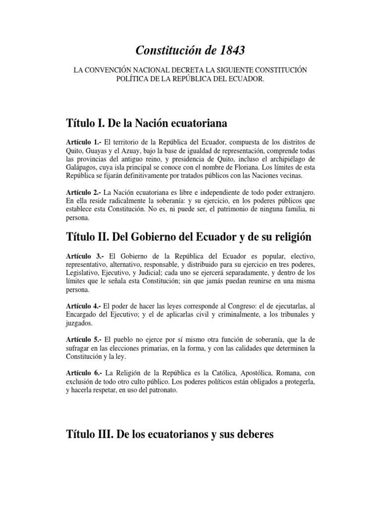 Constitucion de 1843 | PDF | Gobierno de españa | Congreso de los ...