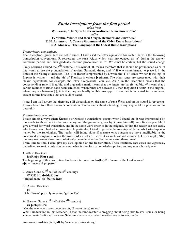 Runic 1 | PDF | Runes | Western Calligraphy