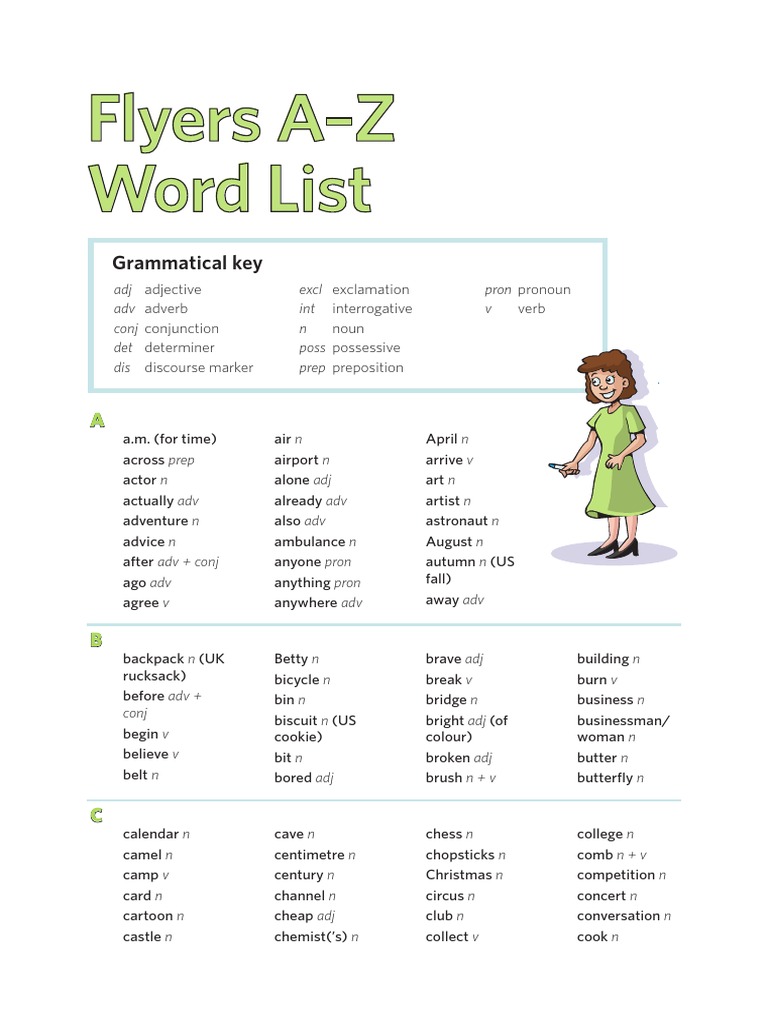 Yle Flyers Word List | PDF
