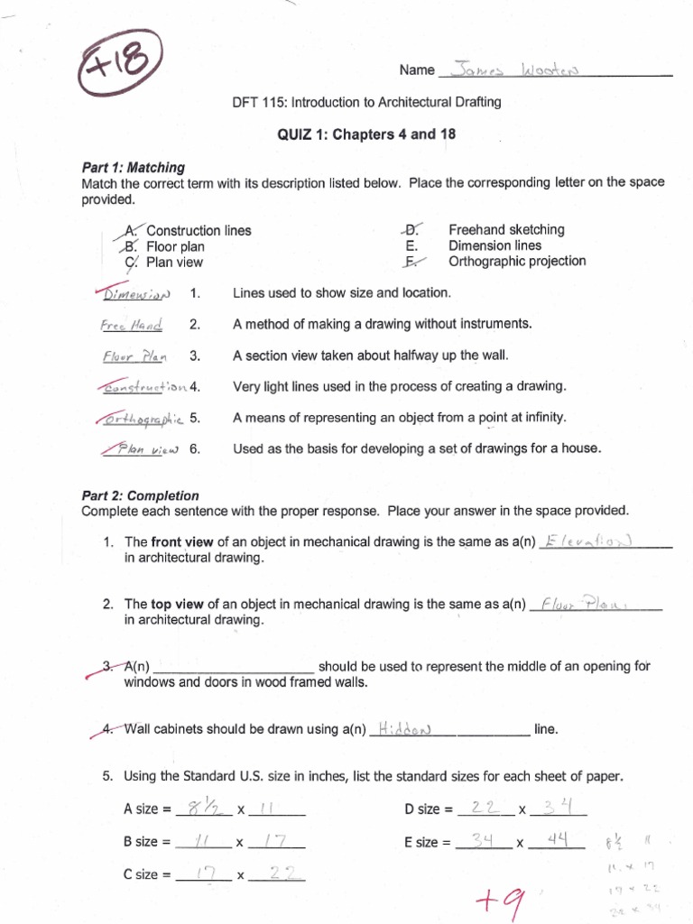 DFT Test 1-2 | PDF | Technical Drawing | Kitchen