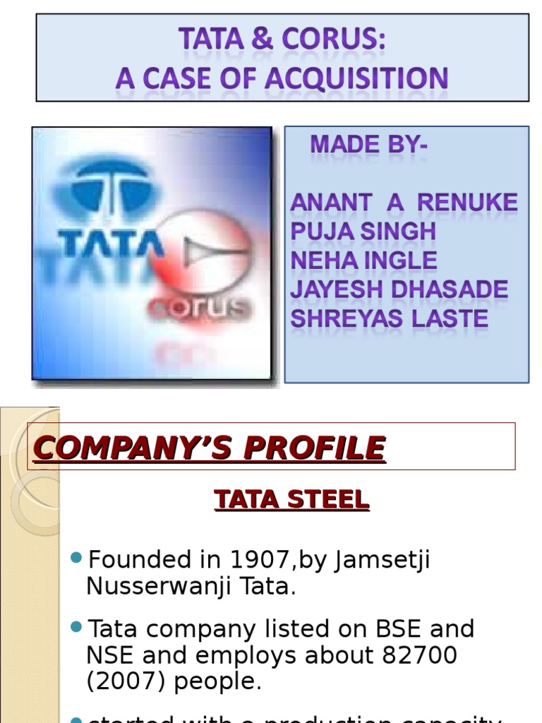 Tata Corus Aquisition | PDF | Companies | Economies
