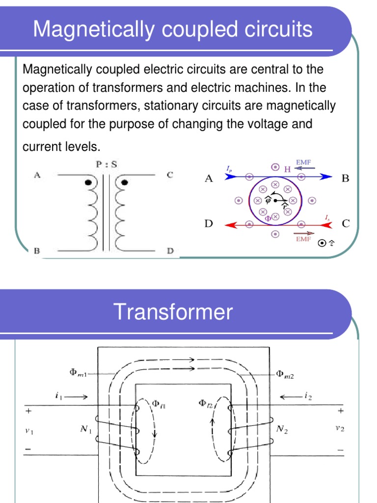 Magnetically Coupled Circuits Guide | PDF | Transformer | Inductor