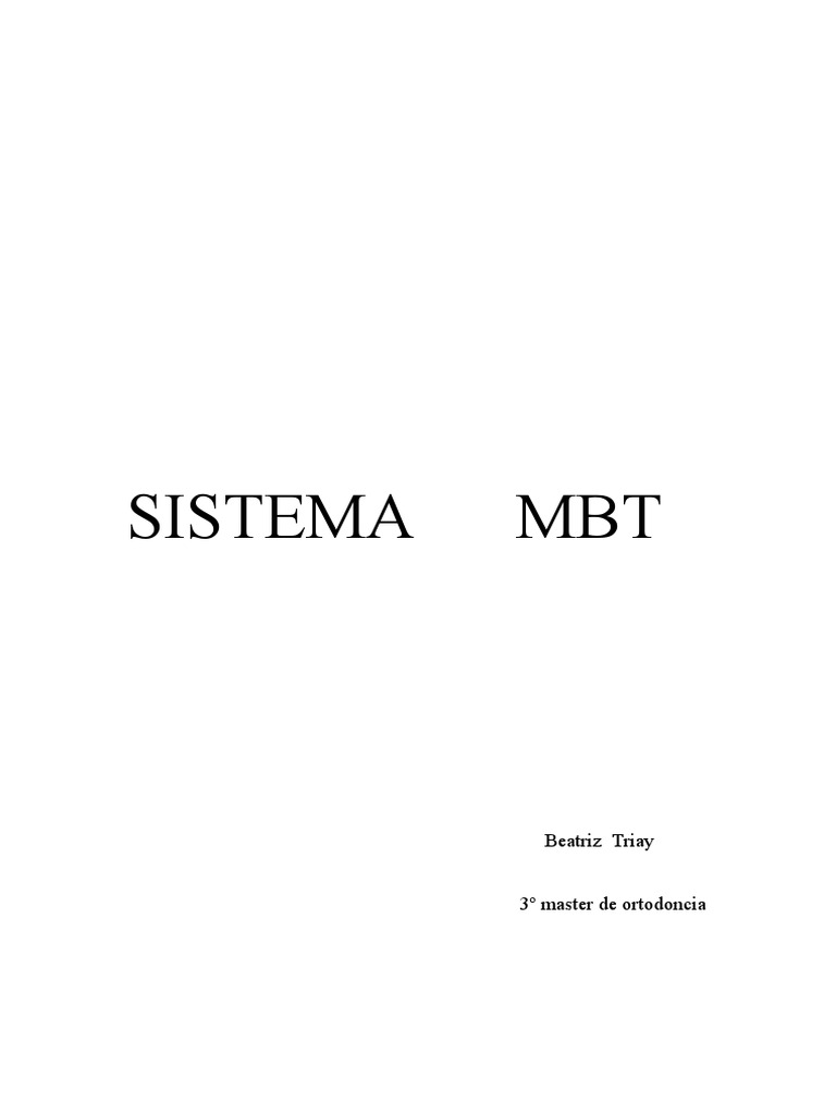 Sistema MBT PDF | PDF | Boca | Cara