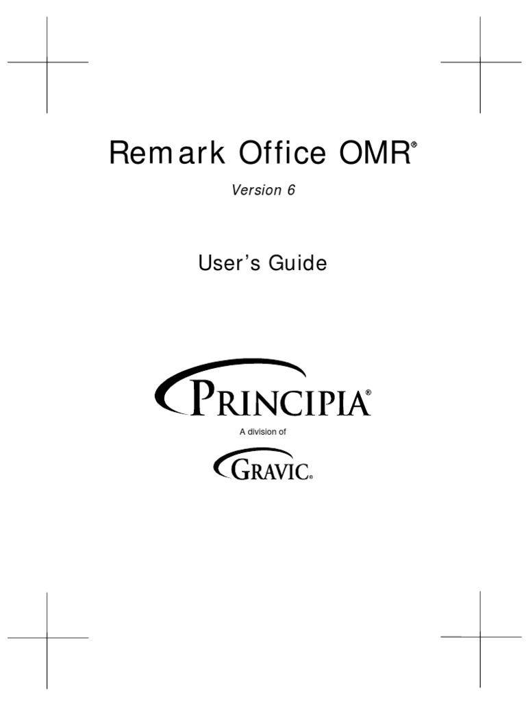 Remark Office OMR 6 User S G | PDF | Image Scanner | Menu (Computing)