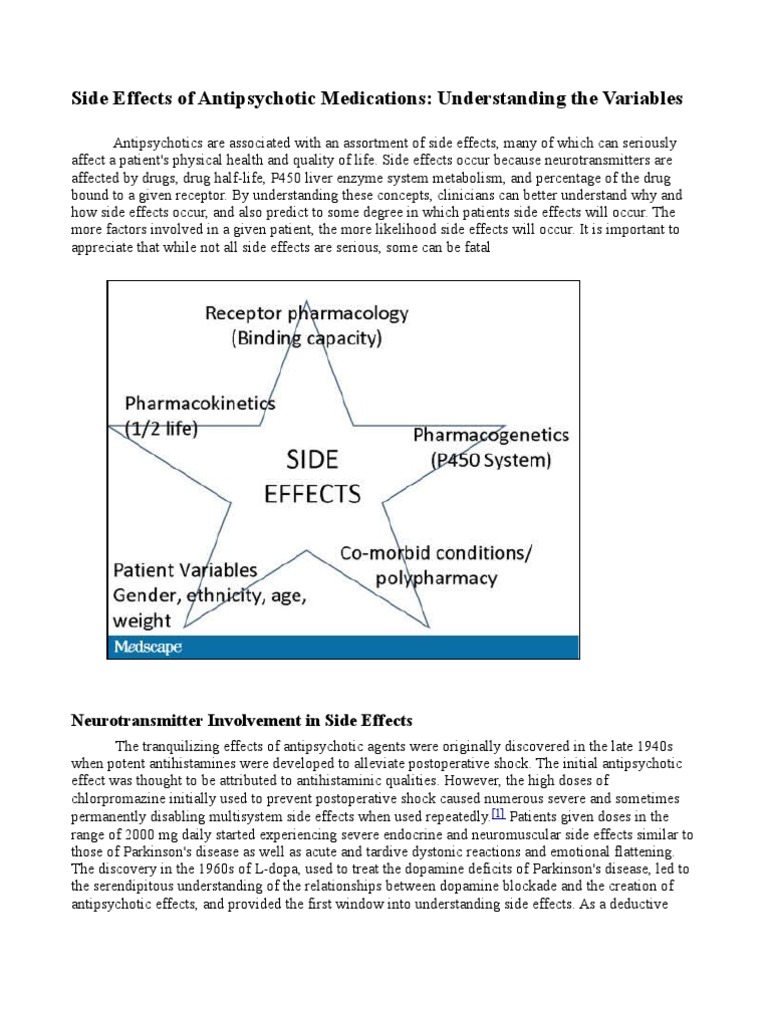 Side Effects of Anti Psychotic Medications | PDF | Pharmacogenomics ...