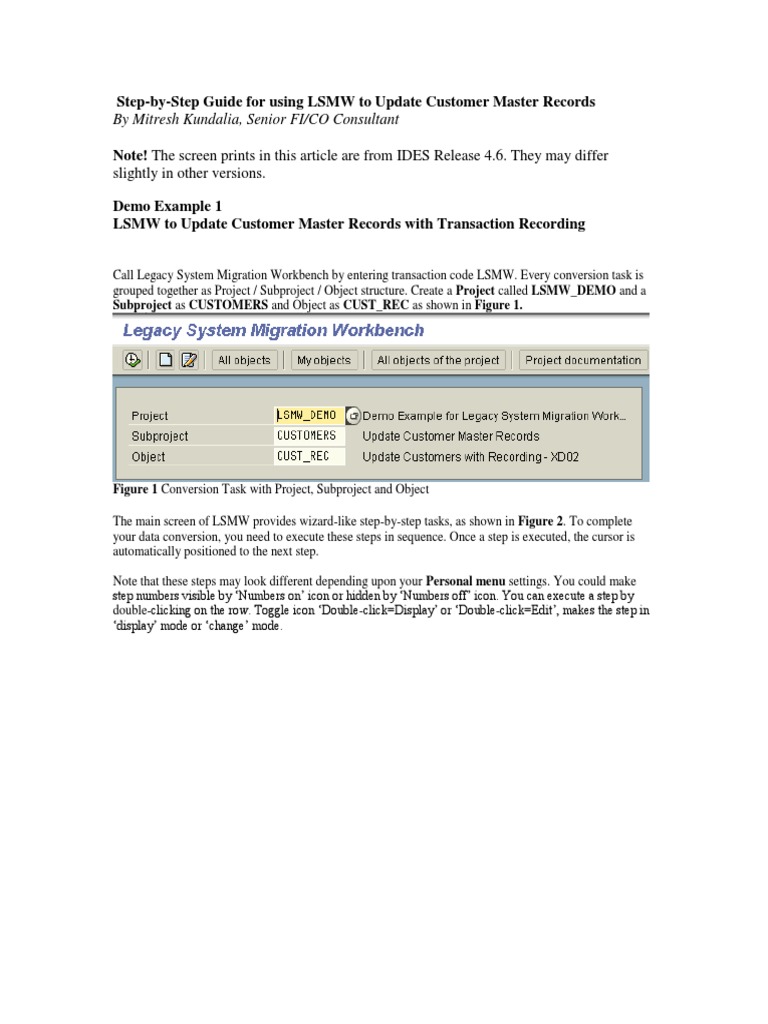 Update Customer Records with LSMW | PDF | File Format | Icon (Computing)