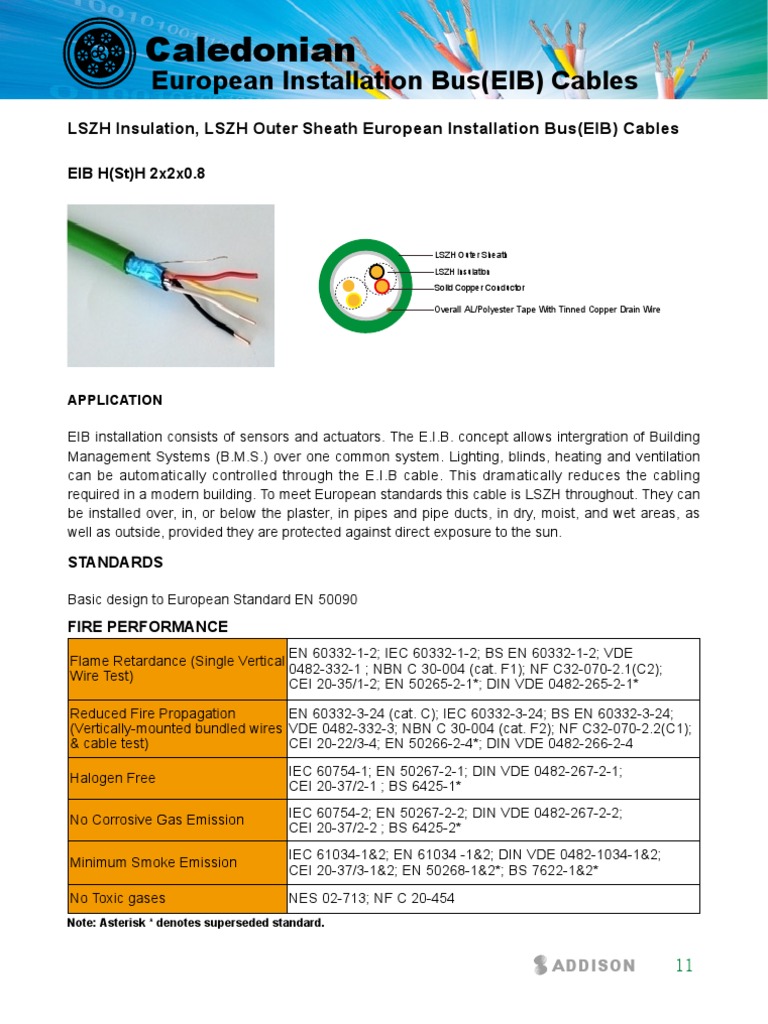 Caledonian: European Installation Bus (EIB) Cables | PDF | Cable ...
