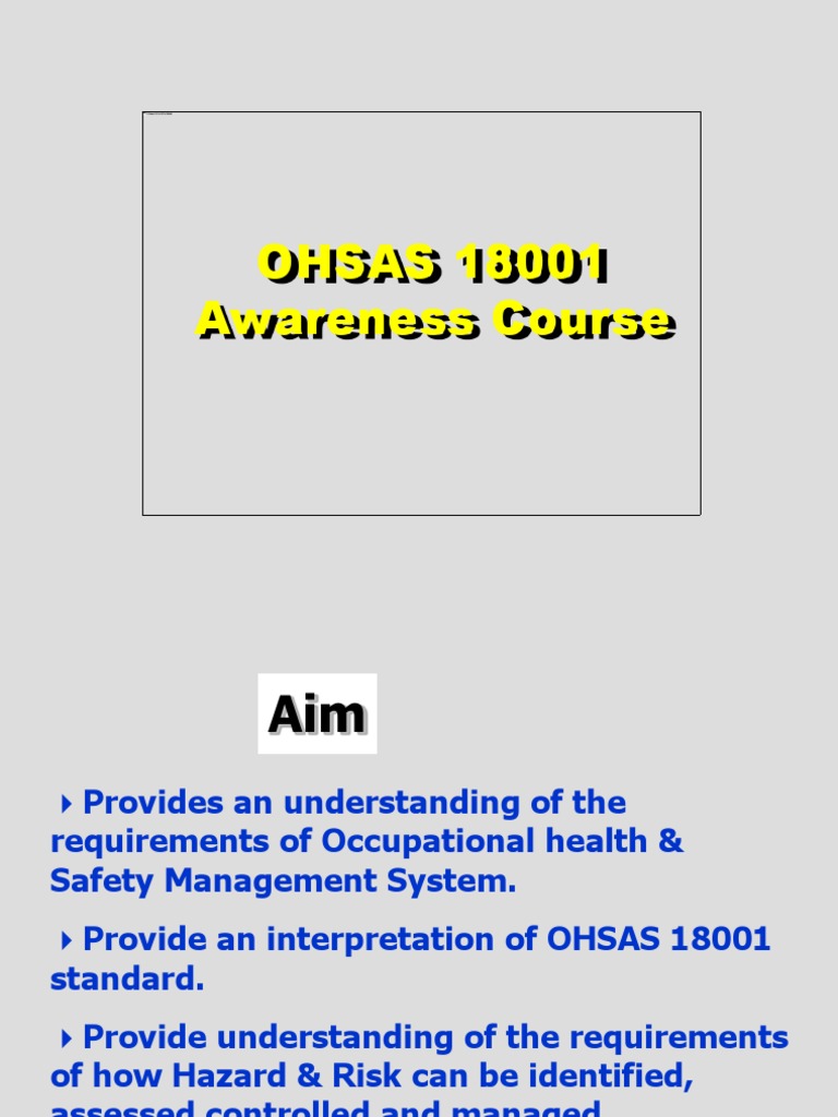 Ohsas | PDF | Audit | Risk