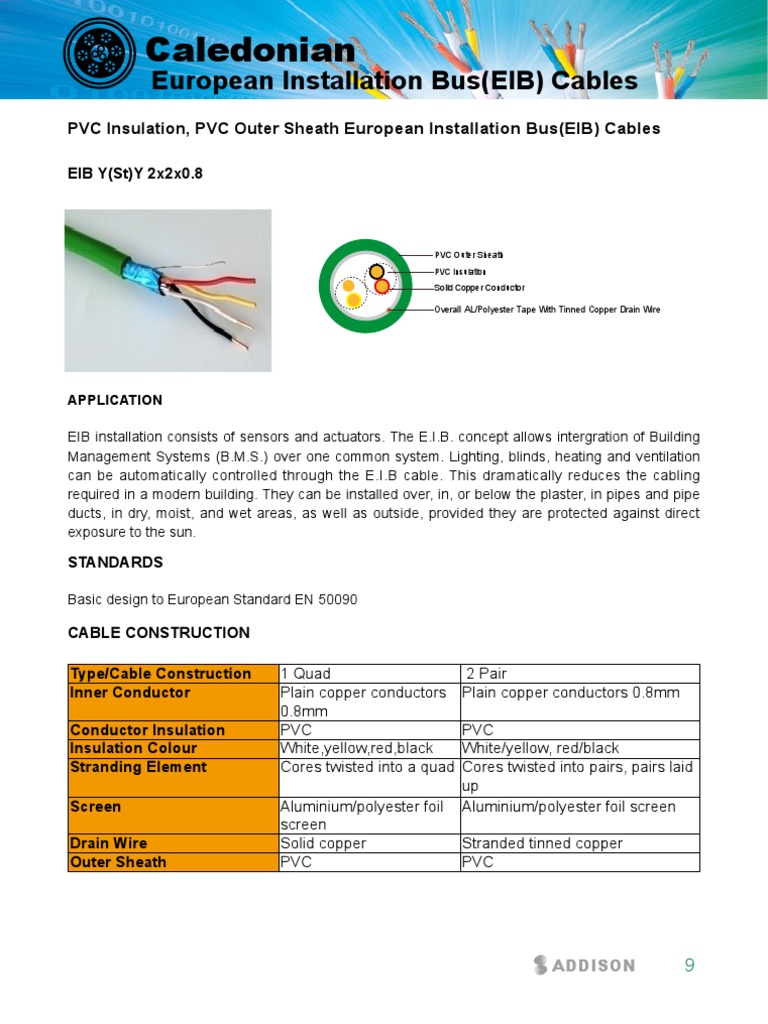 Caledonian: European Installation Bus (EIB) Cables | PDF | Home ...