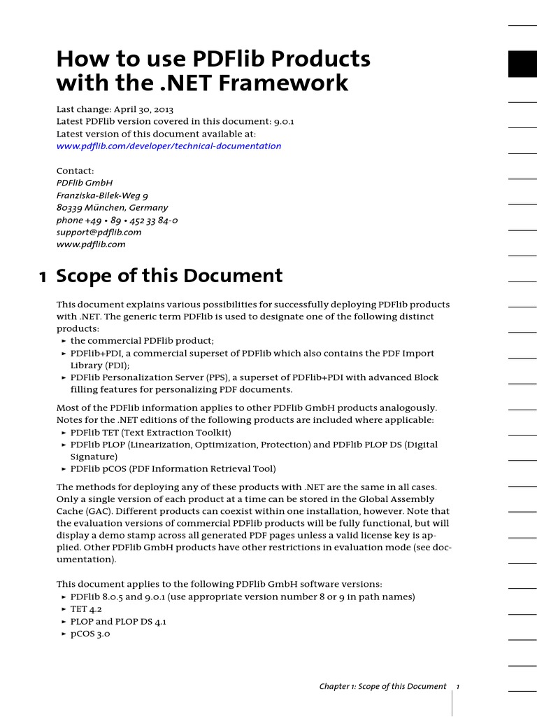 How To Use Pdflib Products 1 Scope Of This Document Pdf 64 Bit Computing Library Computing 3851