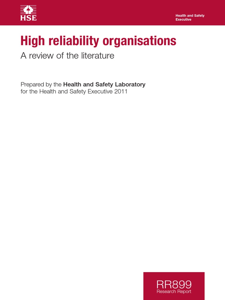 High Reliability Organisations Pdf Reliability Engineering Psychological Resilience