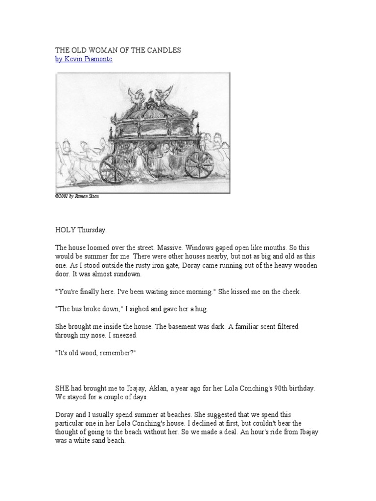 THE OLD WOMAN OF THE CANDLES by Kevin Piamonte | PDF | Leisure