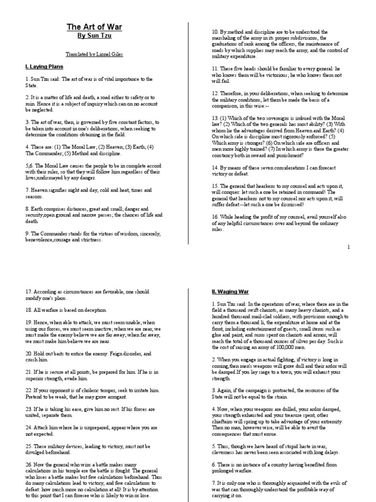 The Art of War | Download Free PDF | The Art Of War | Unrest