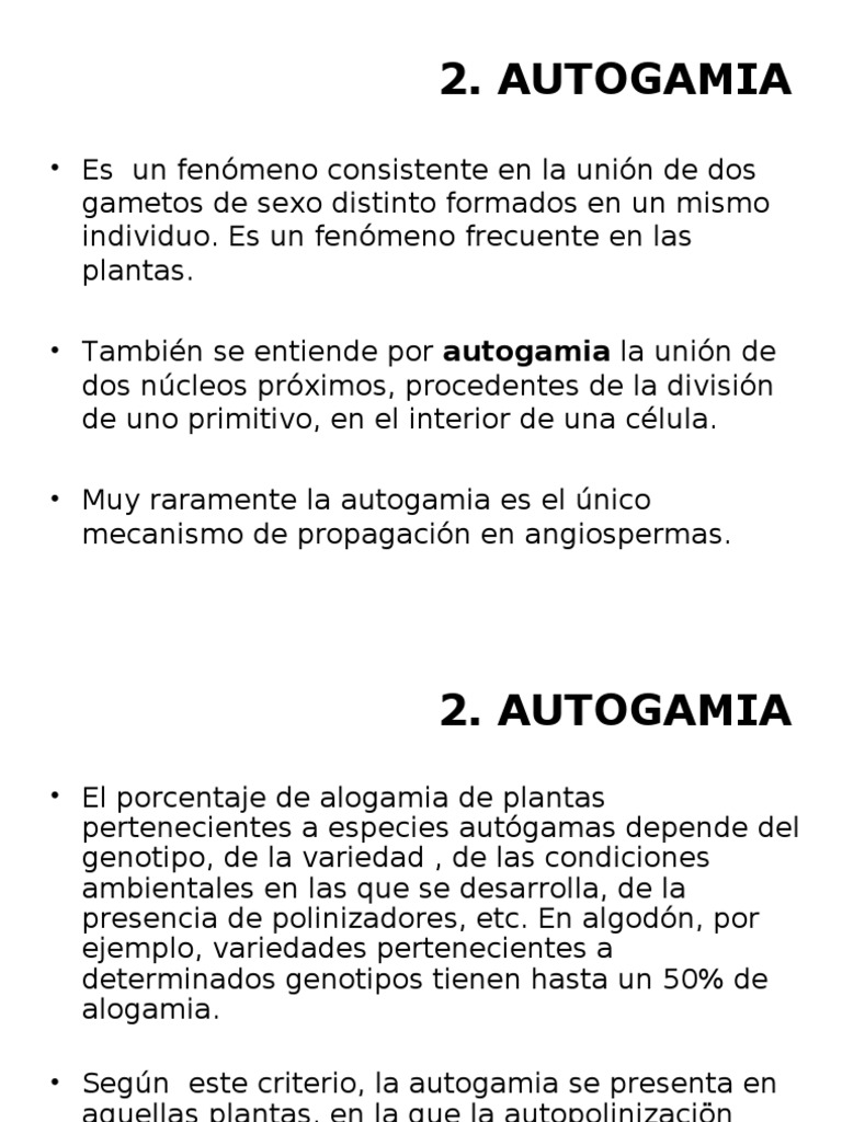 Zoofito Multiplicacion Autogama I Hibridacion | PDF | Reproducción ...