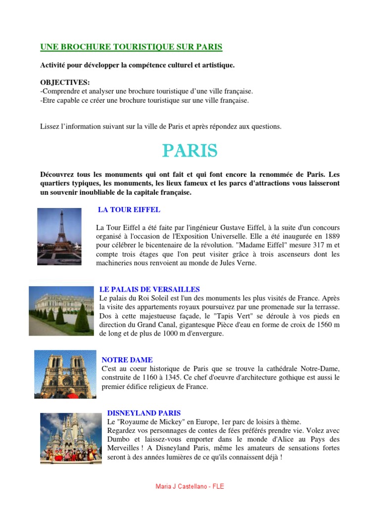 Brochure Touristique de Paris | PDF | Paris | Notre Dame de Paris