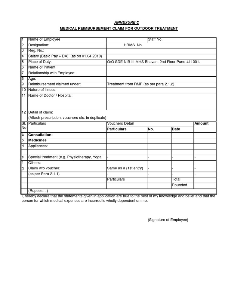 Medical Bill For Blank | PDF | Medical Prescription | Hospital