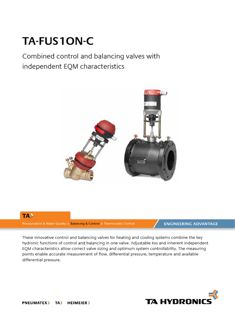 TA-FUSION-C EN Low | PDF | Valve | Viscosity
